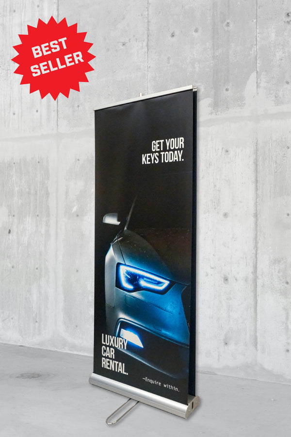 Double Sided Pull-up Banner | Double sided roll up Banner – Banner King