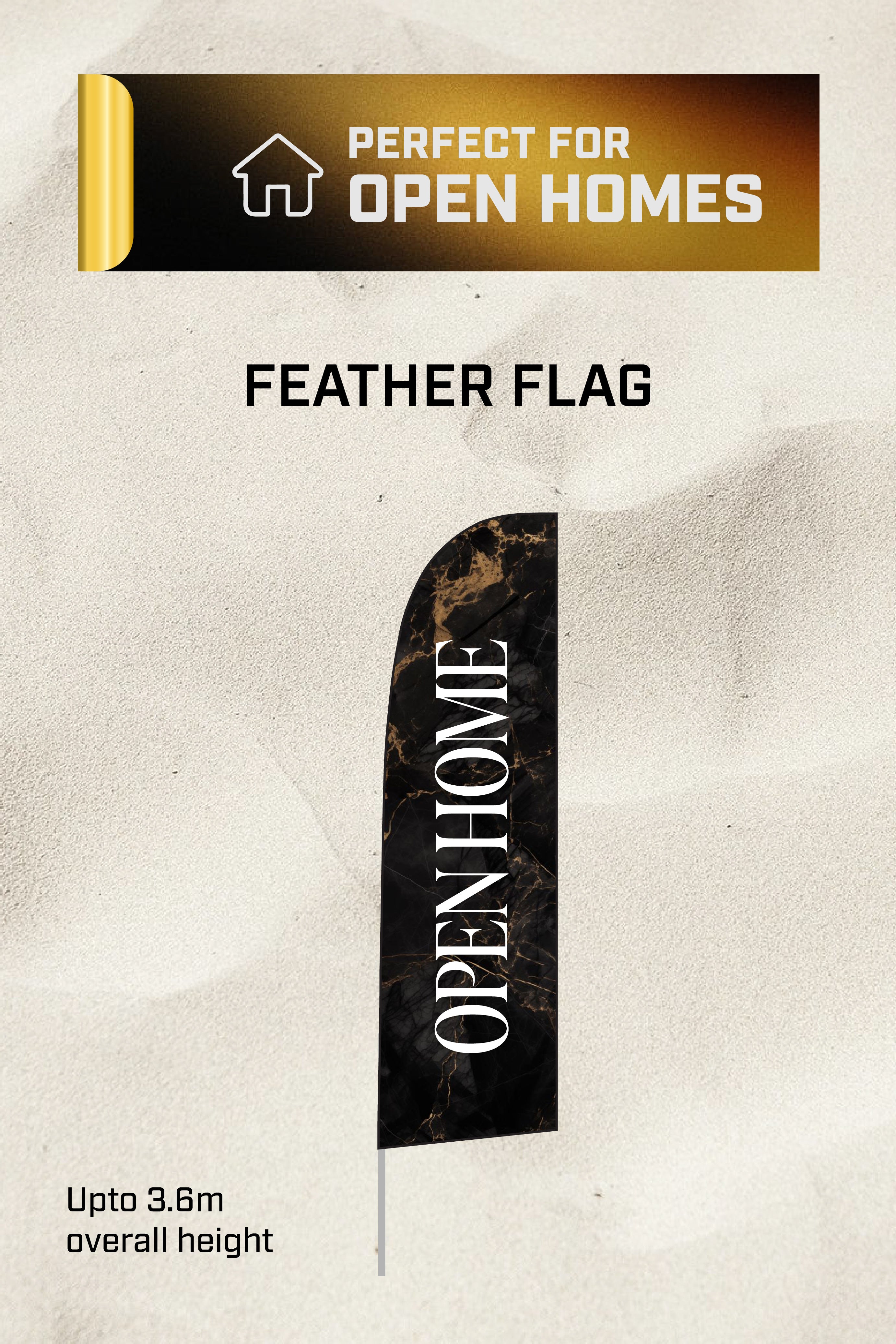 Ready-made Large Feather Premium Open HomeFlag | Feather Flag | Open ...