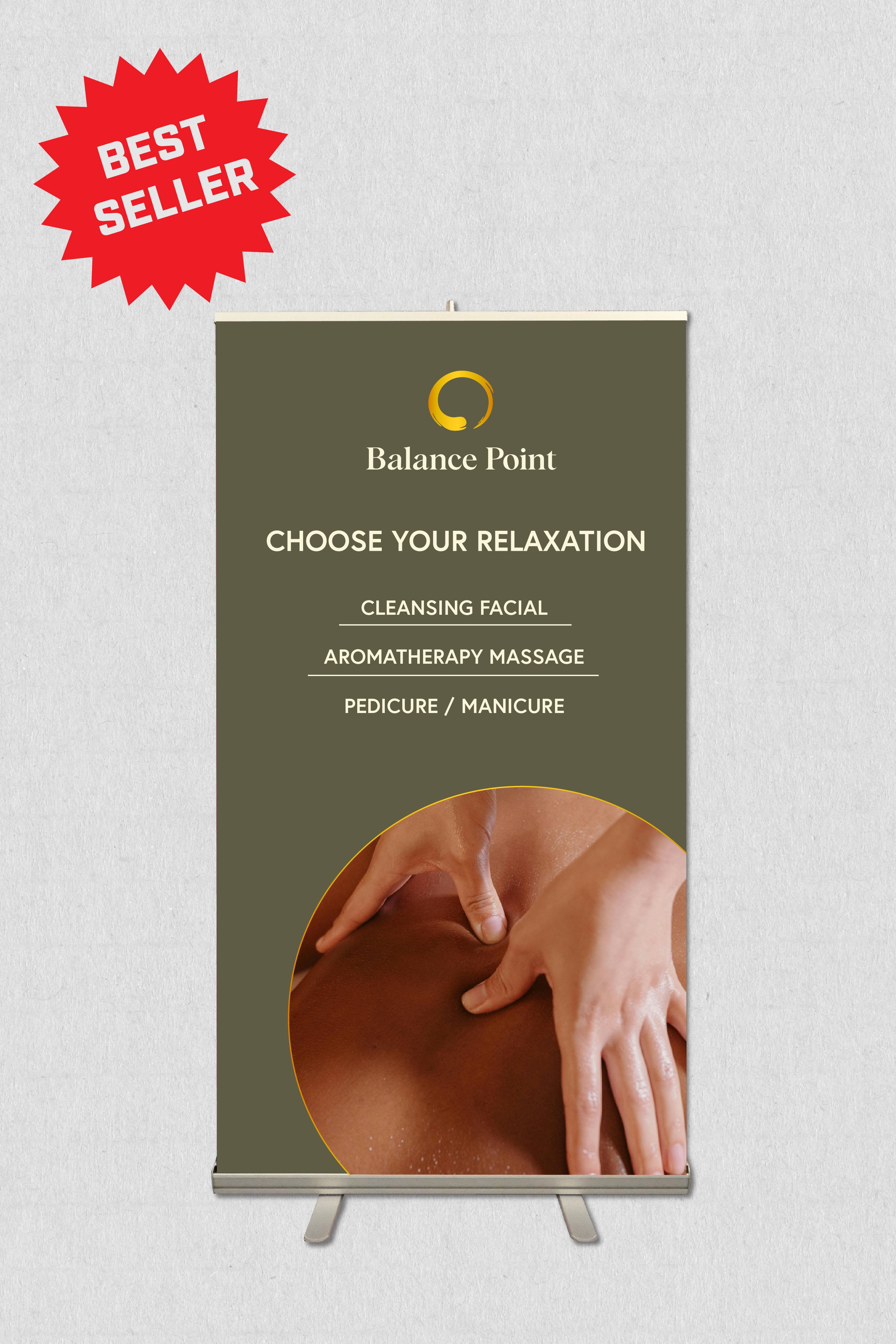 Massage Therapy Pull-up Banner | Health and beauty | 1000 x 2000mm ...